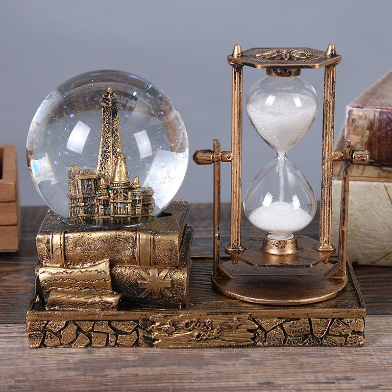 Yo-Fun LED Crystal Ball Hourglass Decor Snow Globe 30 Second Timer Home ...