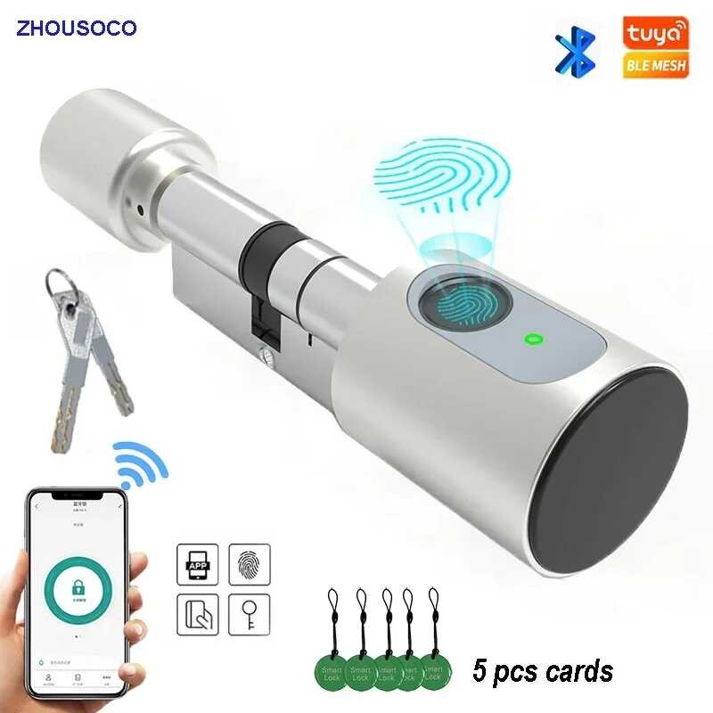 TUYA BLE Smart Home Door Lock DIY Cyder Core Fingerprint APP Key IC ...
