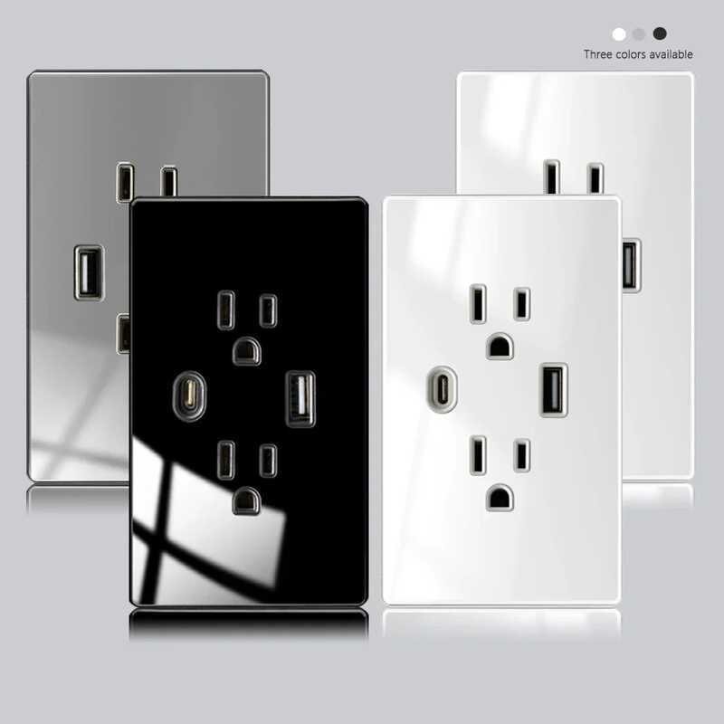 US Mexico Standard Socket Usb Type-C 20W Fast Charging Outlet,American ...