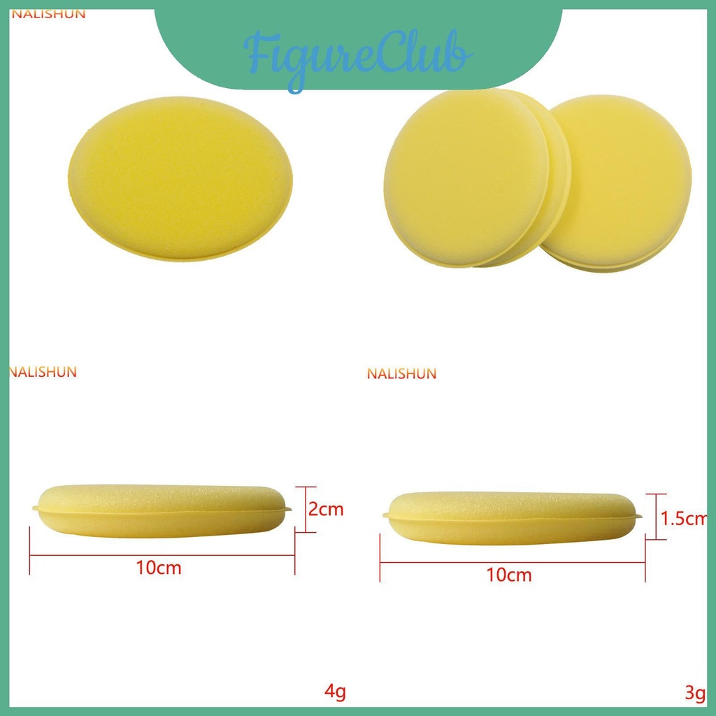 Waxing Yellow Car Sponge Round Polishing Sponge For Efficient And ...