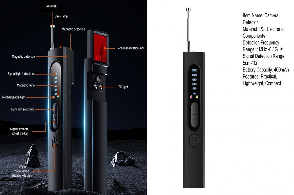 HUA_ Mini Camera Detector Wireless Signal Detector Portable Bluetooth ...