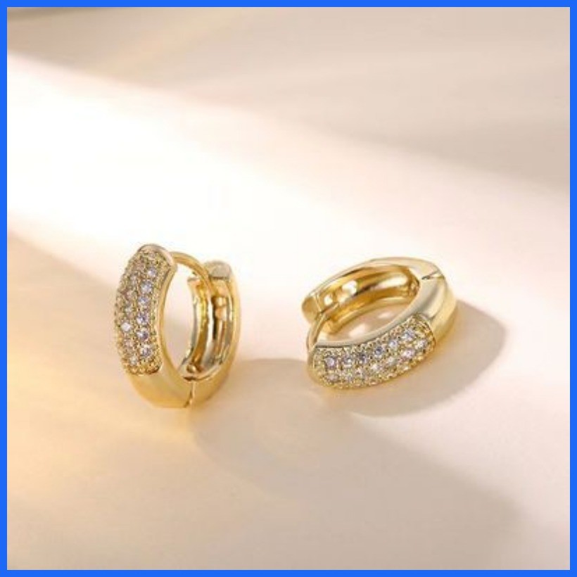 ⚠ 2pc Fashion Neymar Men's Earring Rhinestones Men Hoop Diamond Simple ...