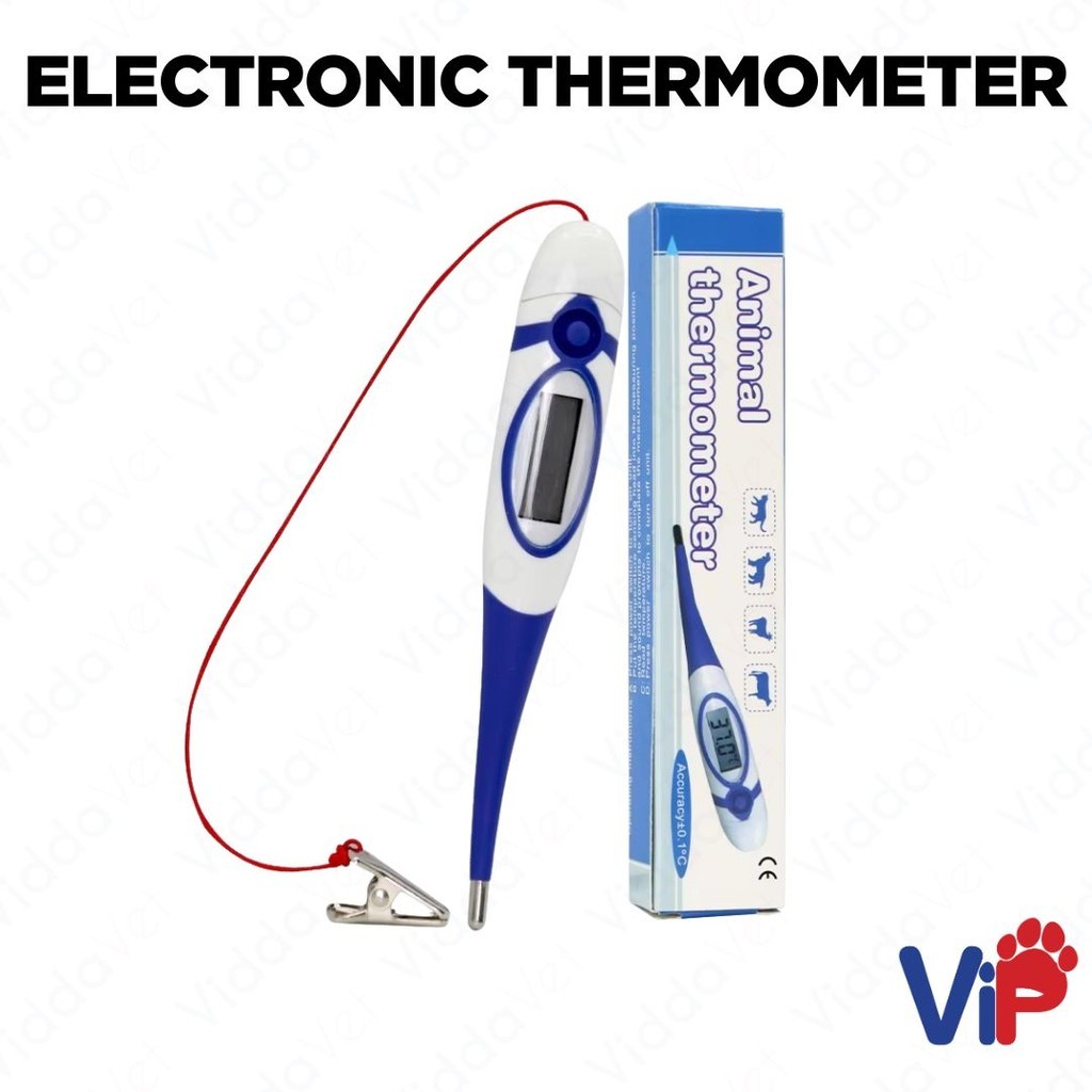 Digital Cattle Sheep Anus Pet Thermometer Soft-head Thermometer Animal ...