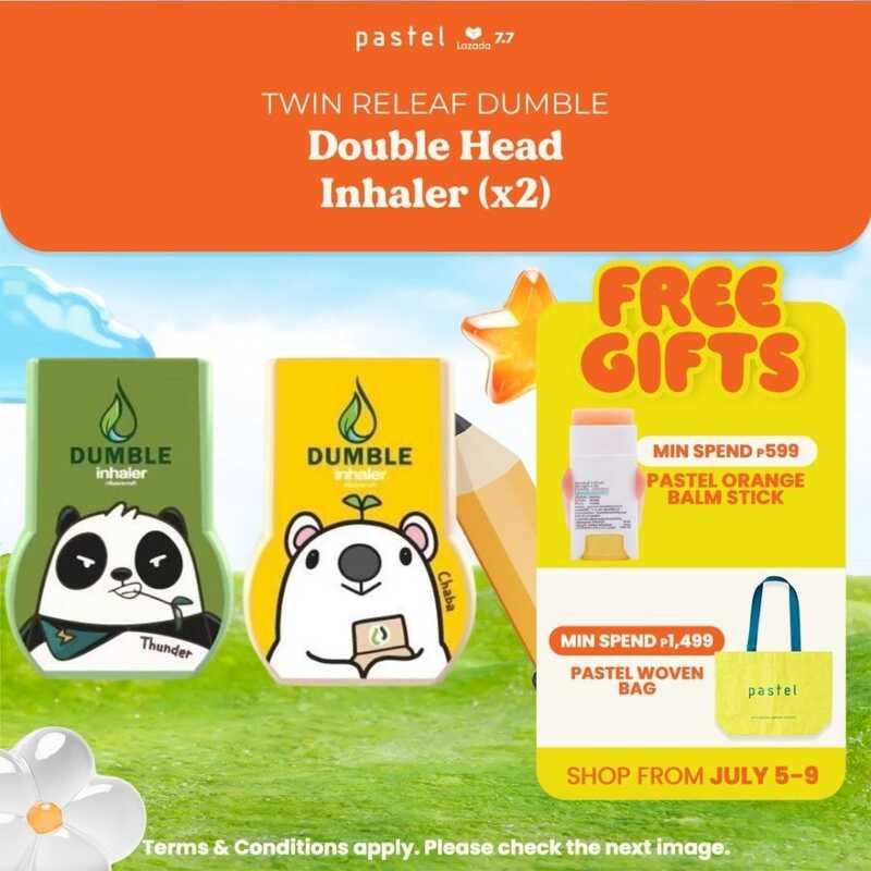 Twin Releaf Dumble Double Head Inhaler (X2) [Soothing Vapors, Relieves ...