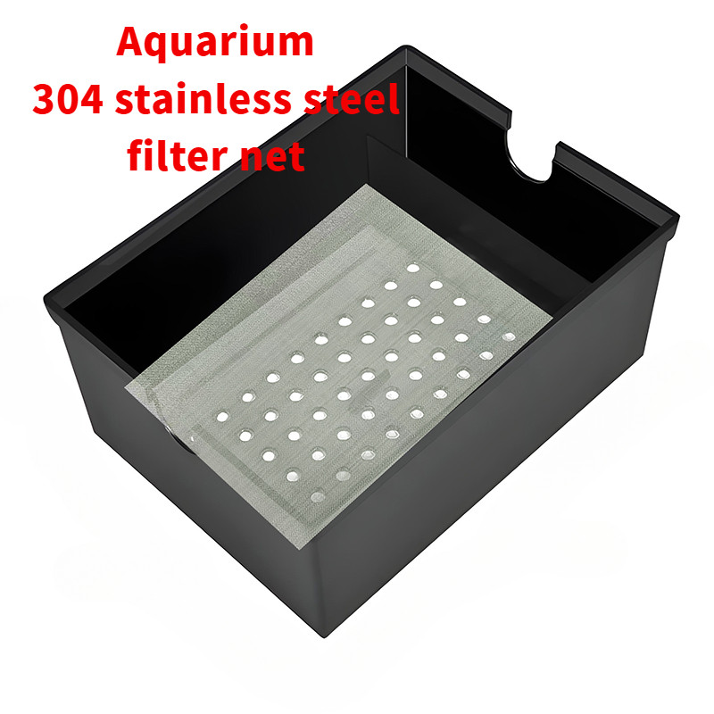 Aquarium 304 stainless steel filter net fish tank reusable high ...