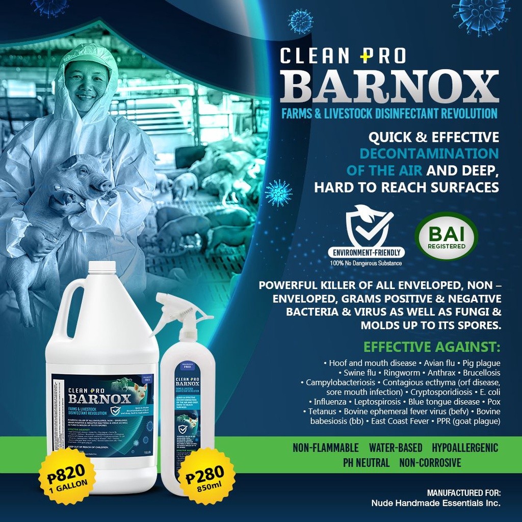 Clean Pro Barnox Farms & Livestock Disinfectant 850ml | Shopee Philippines