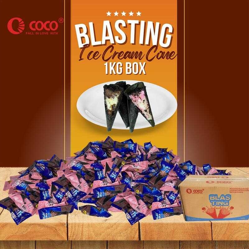 Coco Blasting Chocolate Cone Icecream Snacks - 1Kg Box Long 18-Month ...