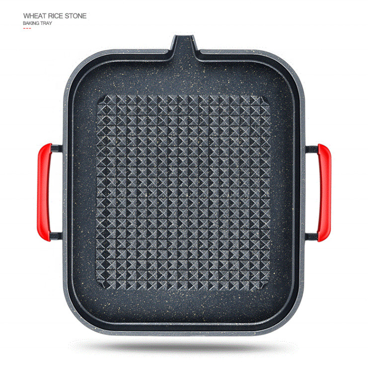 BBQ Griddle Grill Pan non-stick Barbecue Pan suitable for induction ...