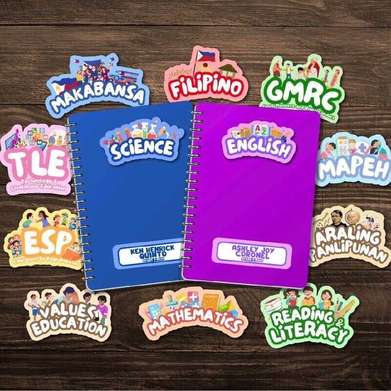 Trending Notebook Subject Label Sticker Labelsticker Stickers | Shopee ...