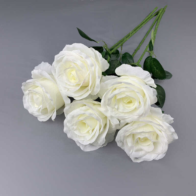 Flower Single Artificial Stem Rose Decoration Flower Arrangement Home ...