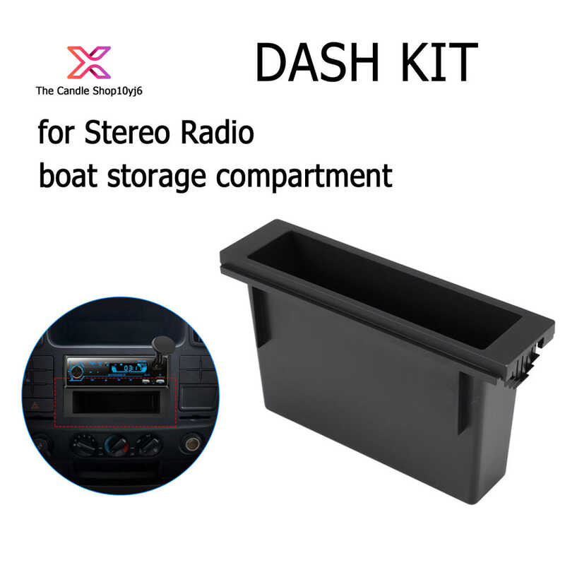 Universal Car Double 1 Din Dash Cup Holder Storage Box Plastic For ...
