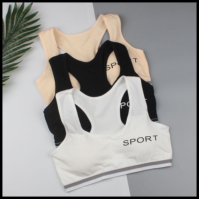 Girls Training Soft Kid Bra Breathable Girls Sport Underwear Baby Bra ...