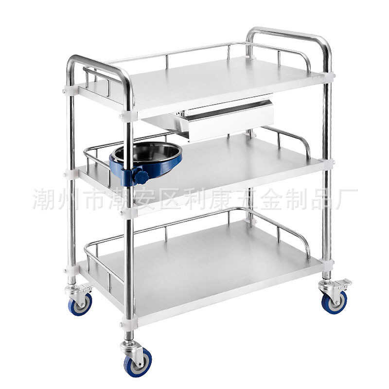 Hospital Multi-Purpose Storage Instrument Cart Stainless Steel ...