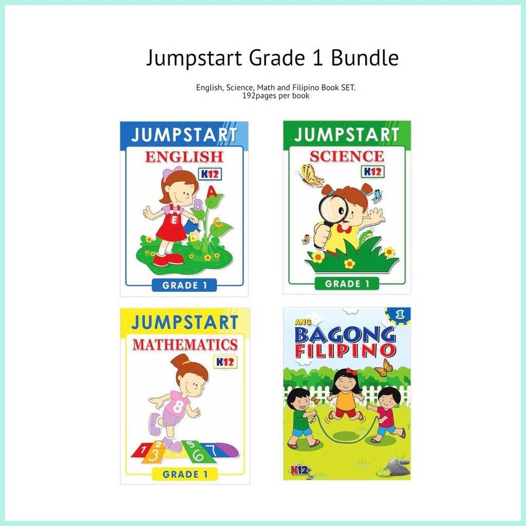 JUMPSTART WORKBOOK BUNDLE Kinder Grade 1 Grade 2 and Grade 3 | Shopee ...