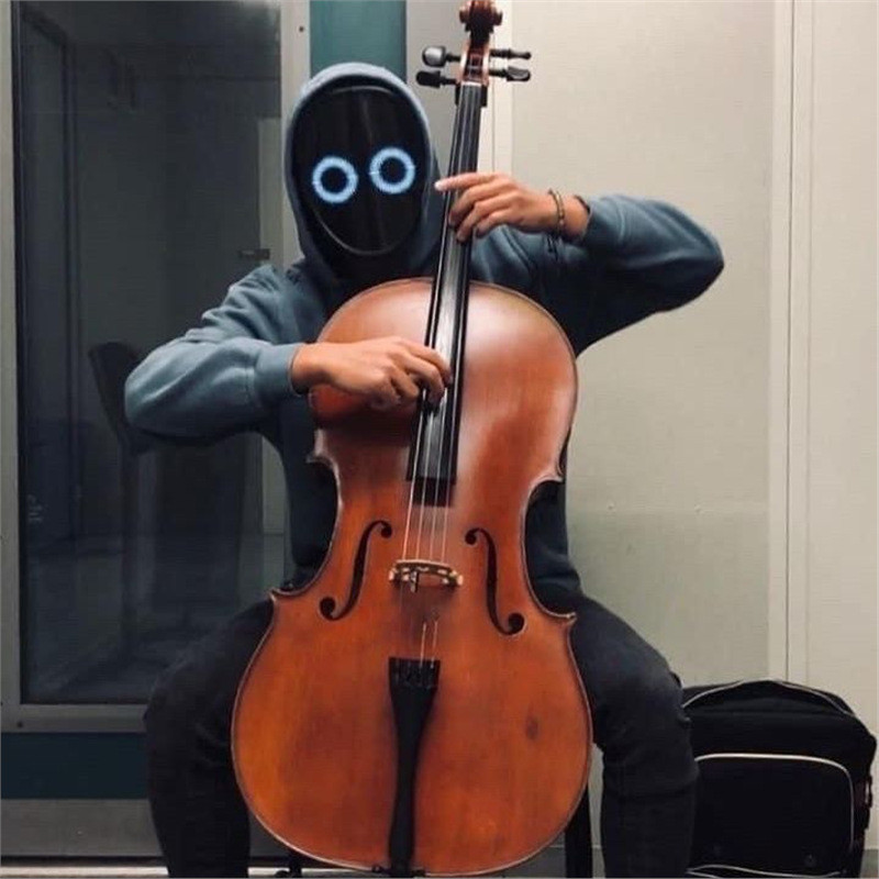 Cyberpunk LED Gesture Sensory Face Mask APP Custom Bluetooth Luminous ...