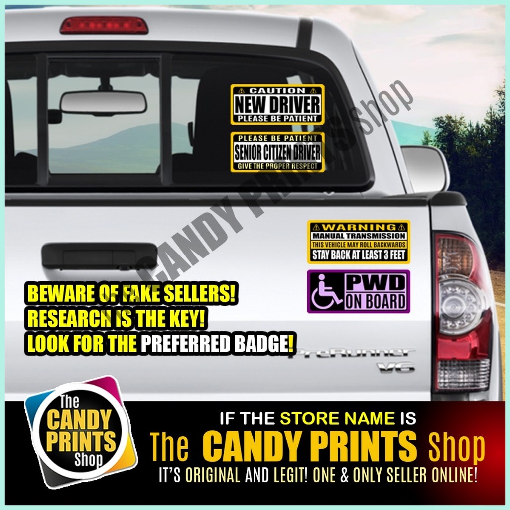 Vinyl Car Stickers 7X3 Non-Magnetic (BEST SELLER SERIES 1) New Driver ...