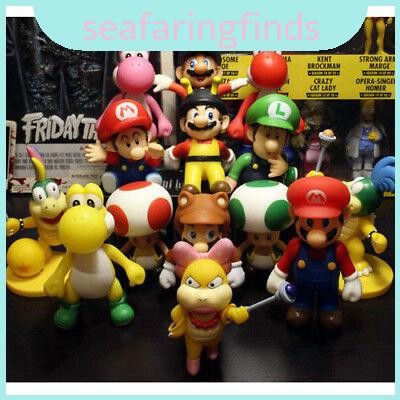 Super Mario Adorable Bros Pvc Action Figures For Kids Rooms Collectible ...