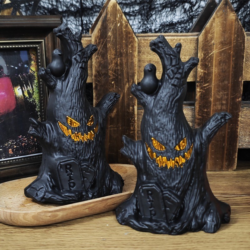 Horrible Ghost Tree Shape Plastic LED Light - Halloween Tree Demon ...