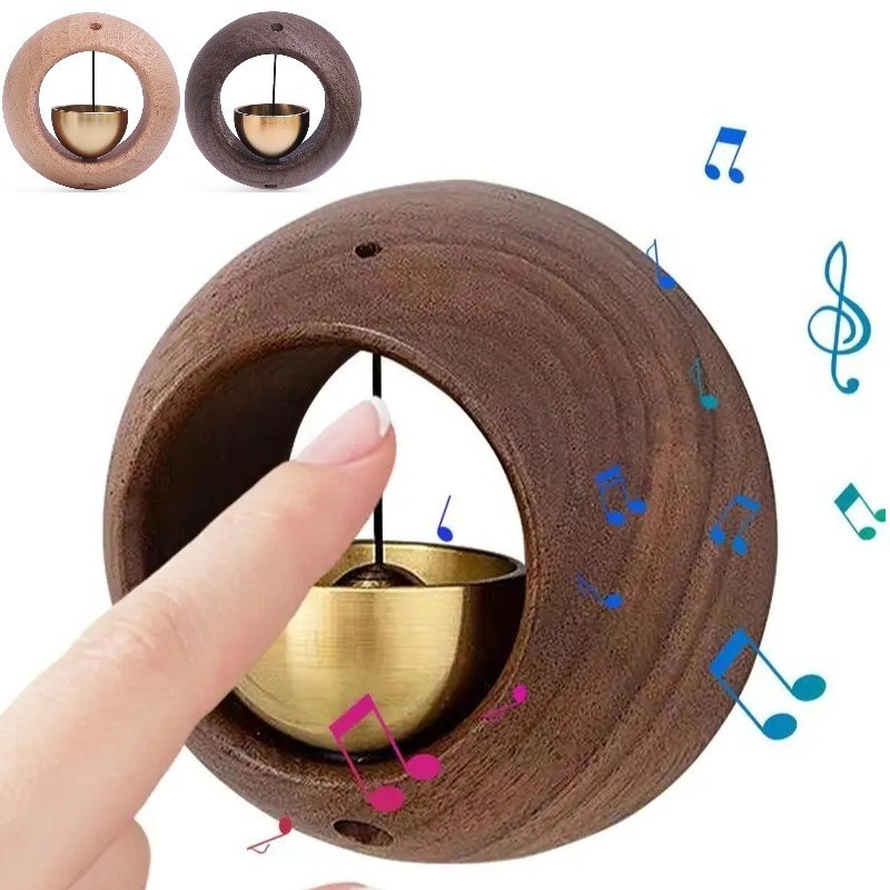 Round Dopamine Wood Wind Chimes - Punch-free - for Hall, Car, Cafe ...