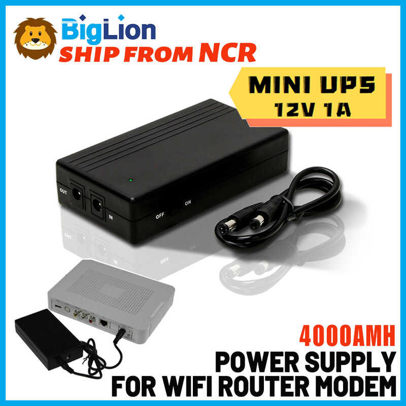 12V 1A CCTV Camera Sa Battery Backup Router Output Power Supply Mini DC ...