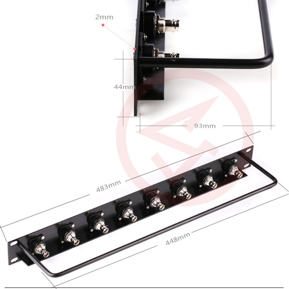 D Type 1U 2U Rack Patch Panel 3G SDI/HD SDI BNC Video Cabinet 1U Cabinet Jump Panel 8 12 16 24 ...