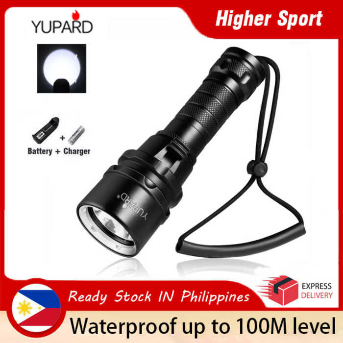 Scuba Diving YUPARD Flashlight Waterproof Sa Ilalim Ng Tubig | Shopee ...