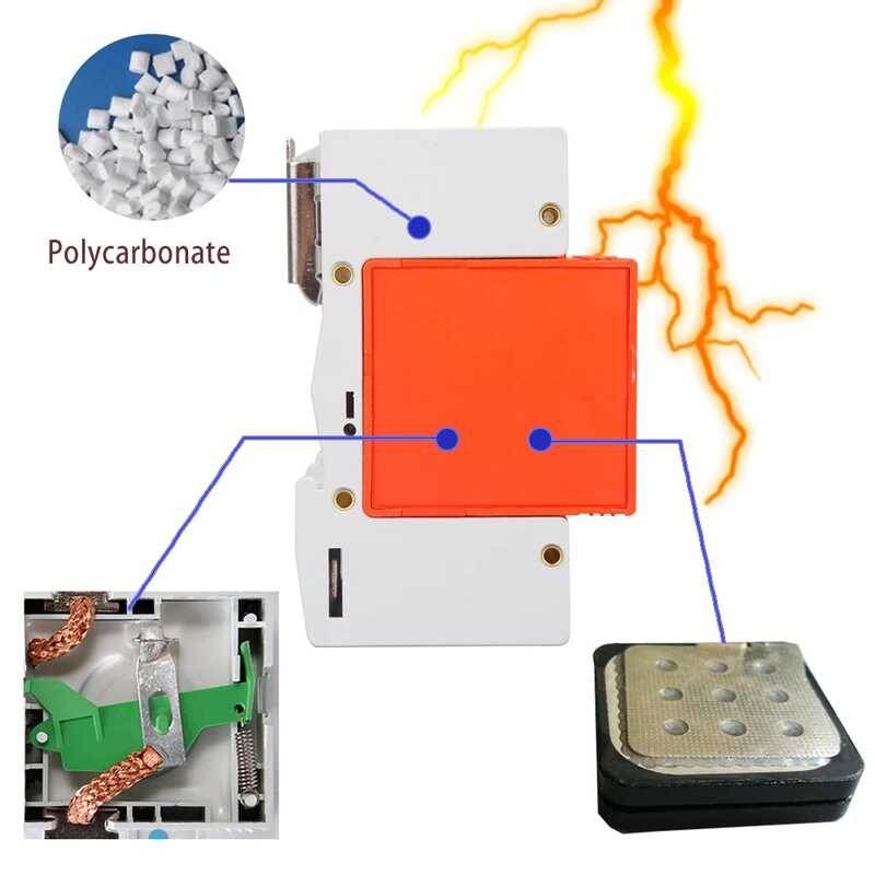 ☯ Power Protector Protective Device SPD Arester Low Voltage House 1/2/3 ...