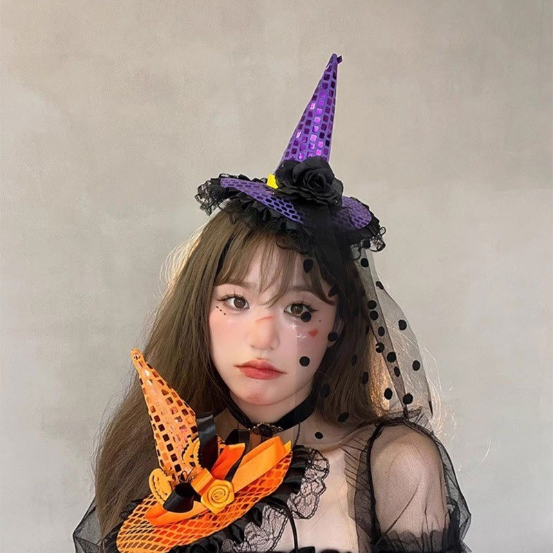 [Magpie]Halloween headdress witch magic headband lace headband funny ...