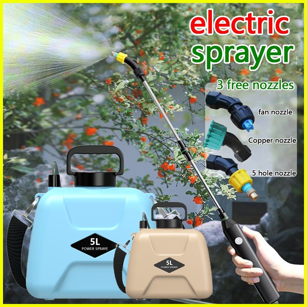 Electric portable sprayer 5L agricultural spray garden backpack ...