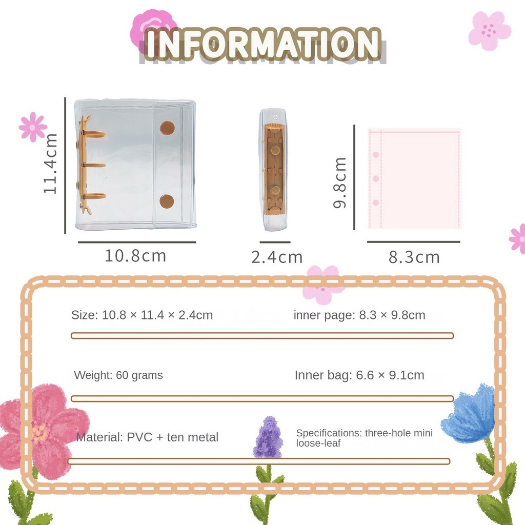 Binders DIY Mini Retro Envelope Photo Album PVC 10 Pockets Photocard Binder Lomo Card collect ...