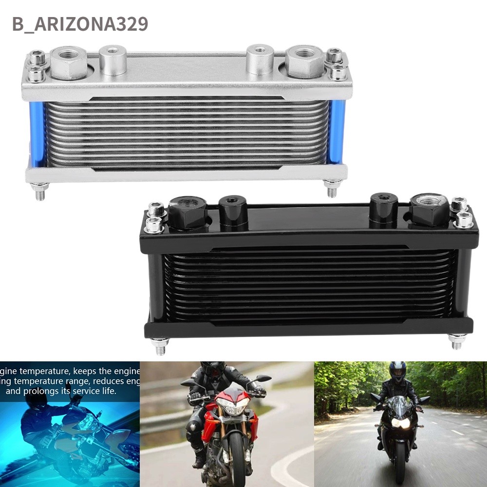 Arionza Upgraded Aluminum Motorcycle Engine Oil Cooler Radiator Cooling ...