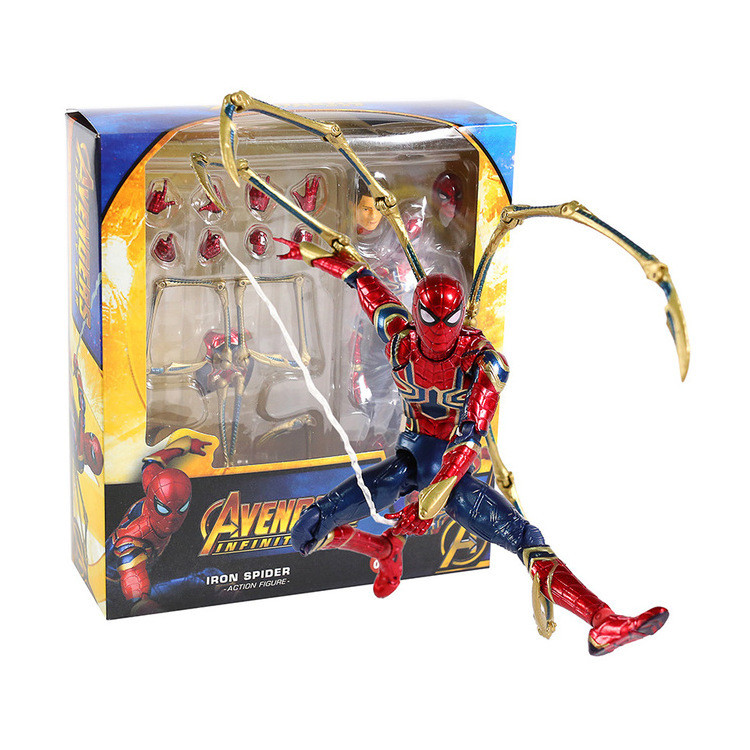 Spider ☆ Iron Mafex 081 PVC Joints Movable Figure Model Toys 14Cm ...