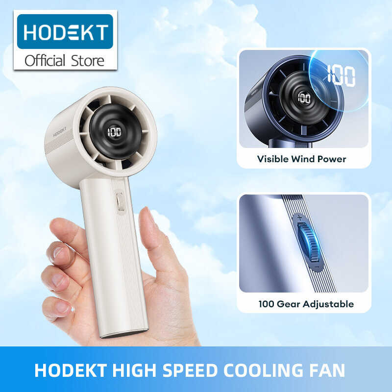 Mini HODEKT Rechargeable Handheld Jet Strong 100 Gear Wind Speed Metal ...