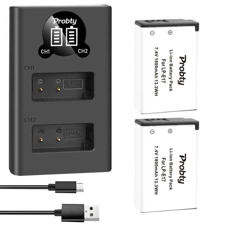 Canon LP-E17 For LPE17 LP E17 Battery USB Dual Charger For Canon EOS ...