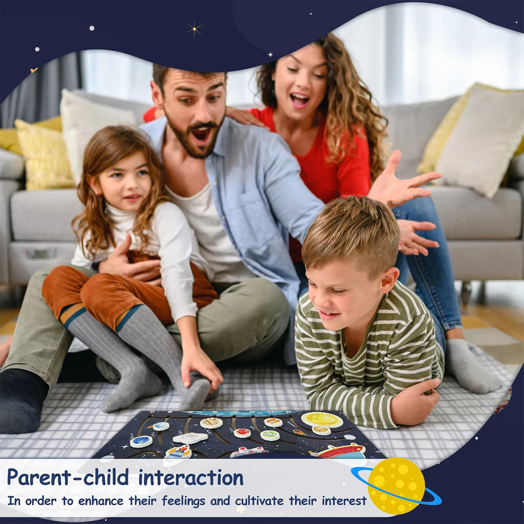 Eight Planets Outer Space Solar System Jigsaw Puzzle Board Educational ...