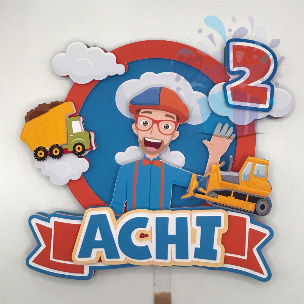 Blippi Themed Cake Topper (3D/Layered) | Shopee Philippines