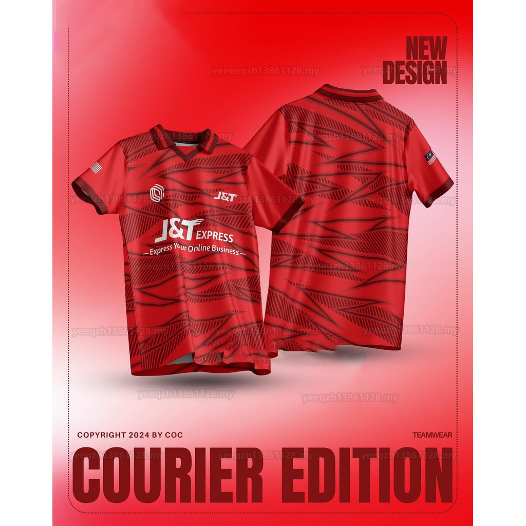 J&T Express JNT Short Sleeve T-Shirt for Delivery Workers Breathable ...