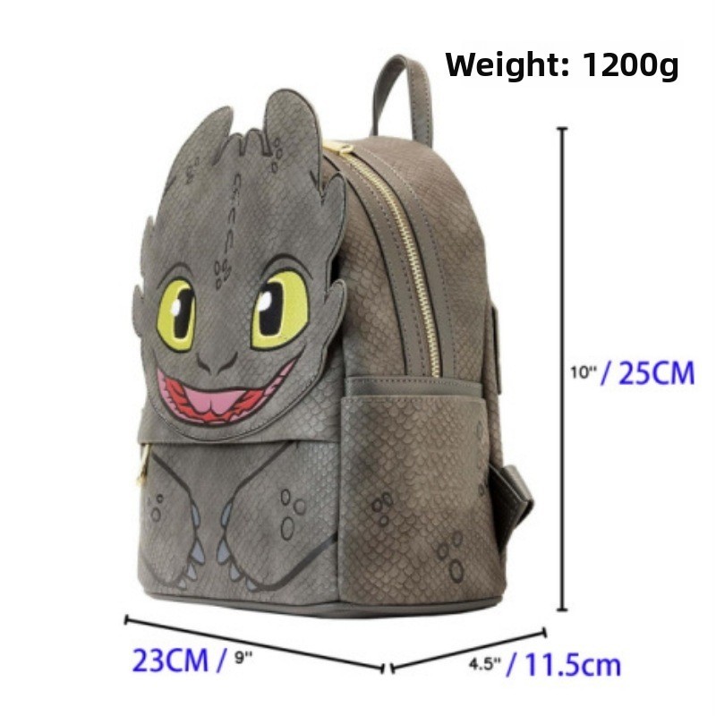 How To Train Your Dragon Toothless Backpack With Curved Shoulder Straps ...