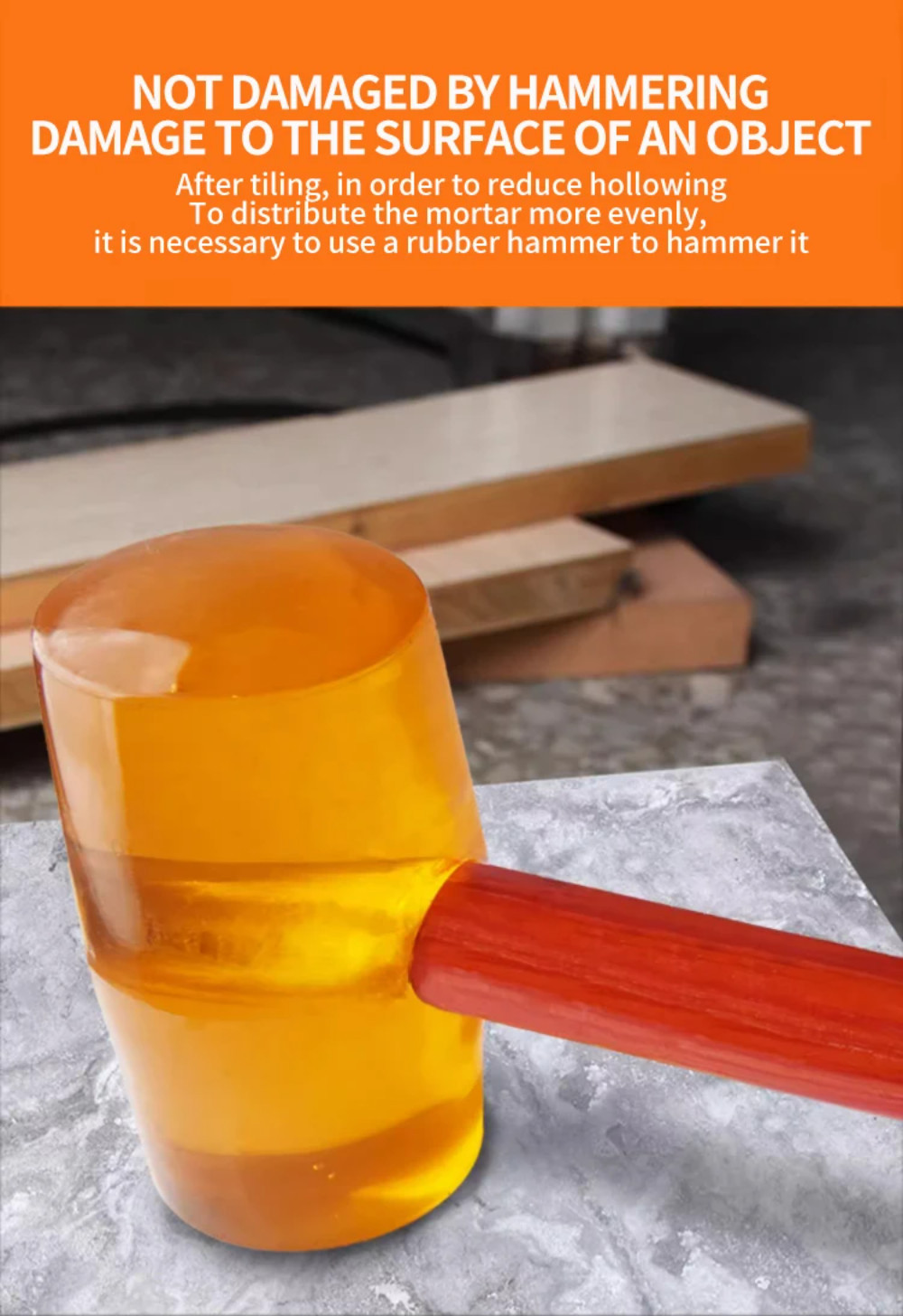 Small Rubber Mallet Transparent Rubber Hammer for Tile Installation ...