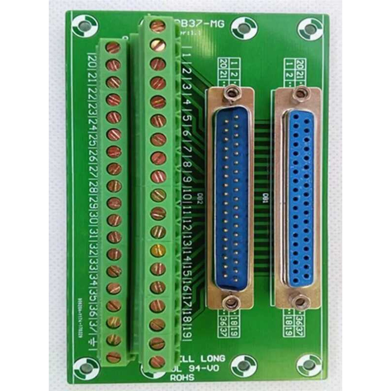 Db37 D-Sub Male/Female Header Breakout Board, Terminal Block, Connector ...