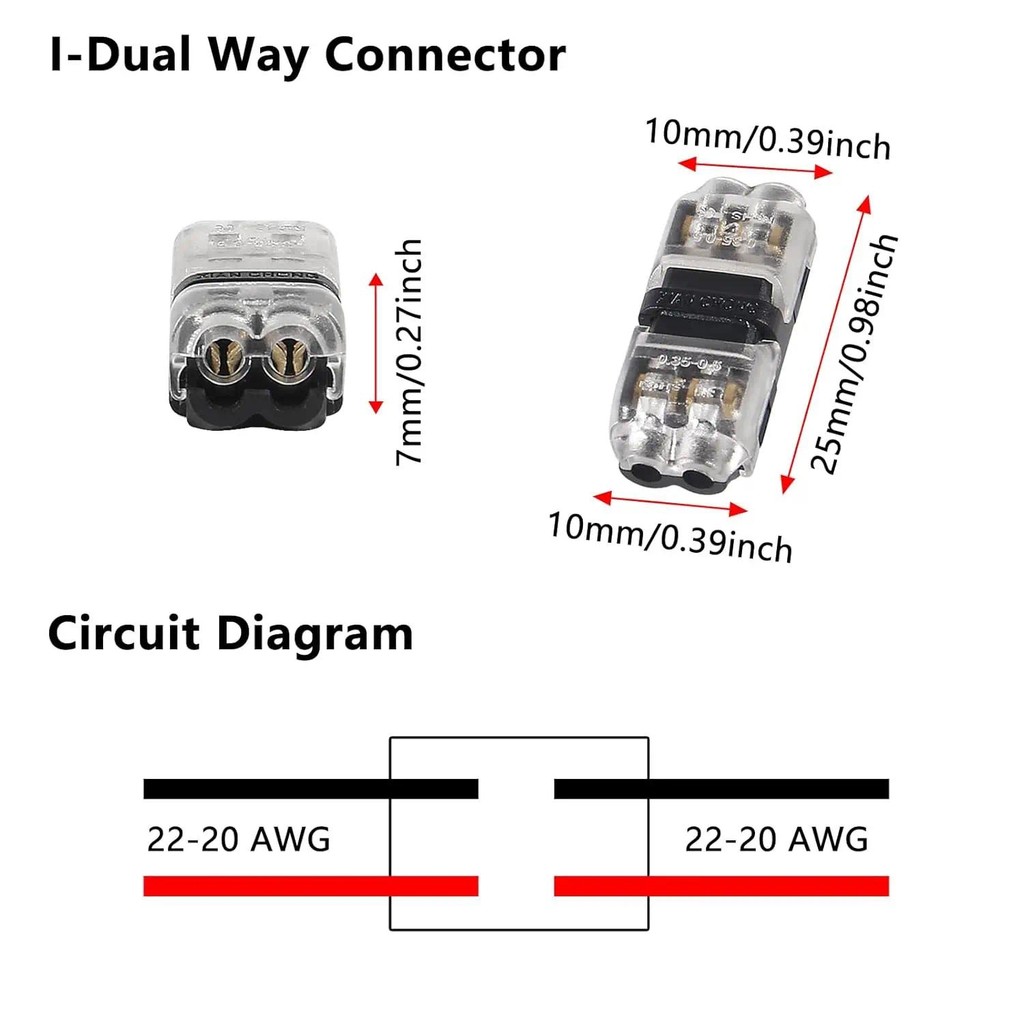 (Local Seller) 100pcs D2 Plug-in Type Quick Connector LED Welding Free ...