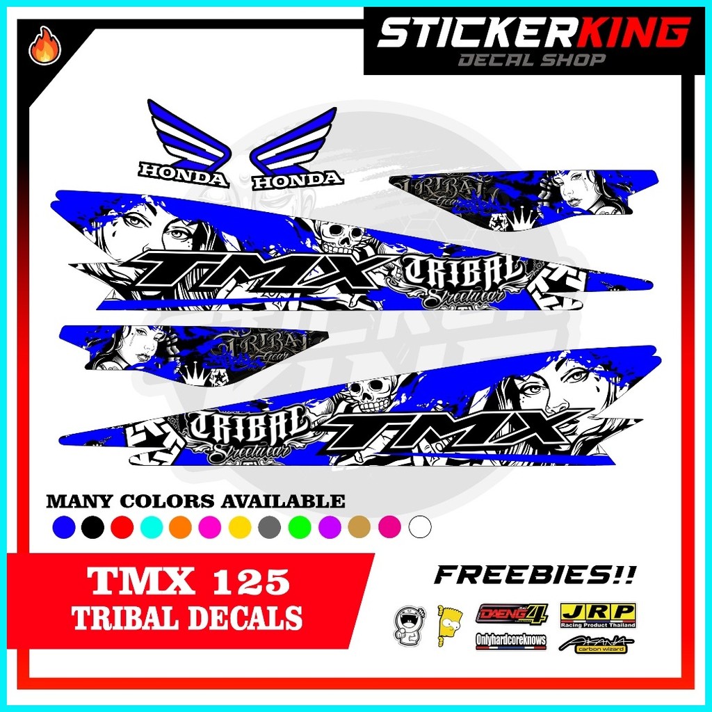 TMX 125 Tribal Decals with Freebies Stickers Thailand Malaysian Indo ...