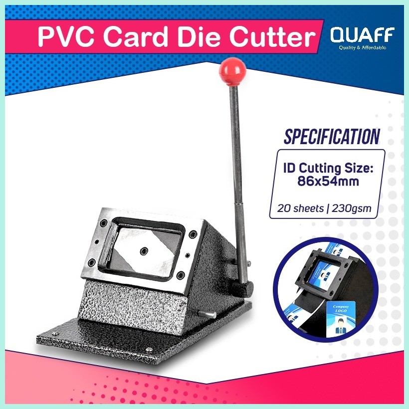 QUAFF PVC Card Die Cutter ID QUAFF Size 86x54mm | Shopee Philippines