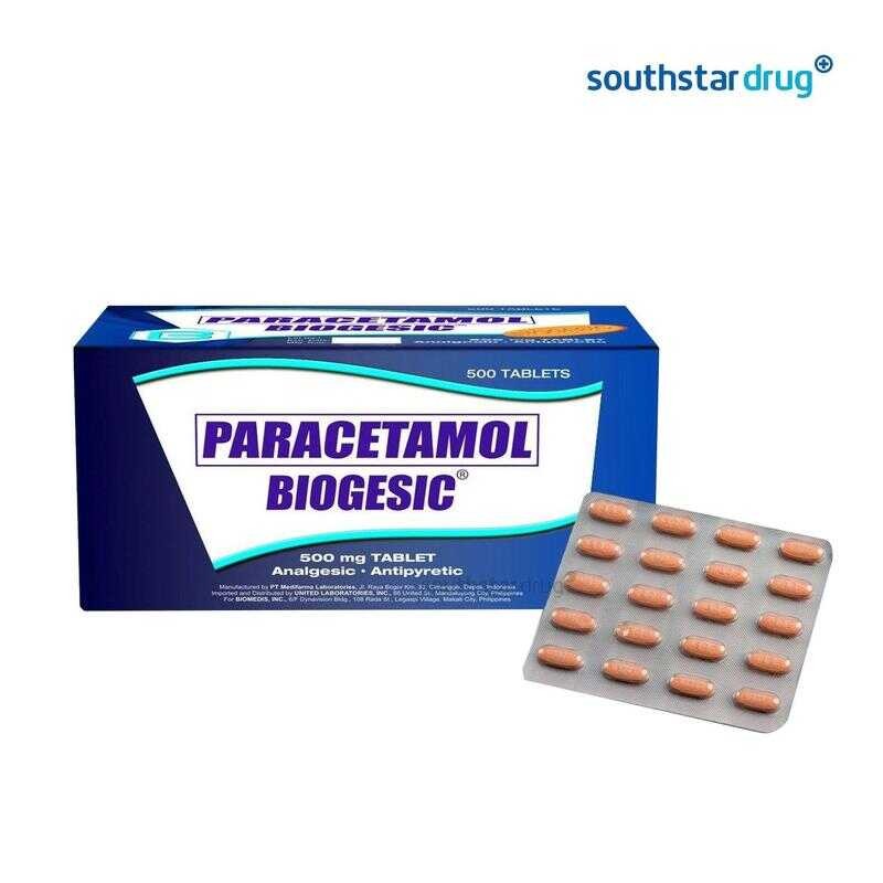 Biogesic 500Mg Caplet - 20S (Paracetamol For Quick Relief Of Headache ...