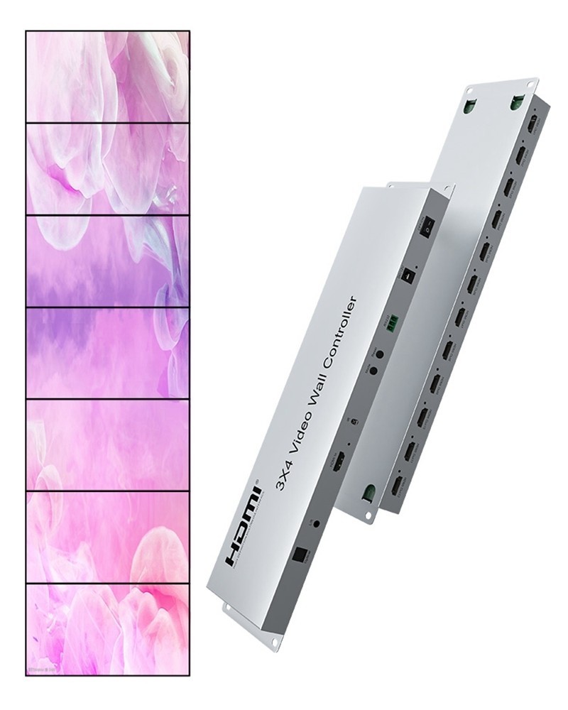 3x4 Multi Screen Splicing Device 2x2 2x3 2x4 3x3 1x3 1x4 1x5 TV Splicer ...