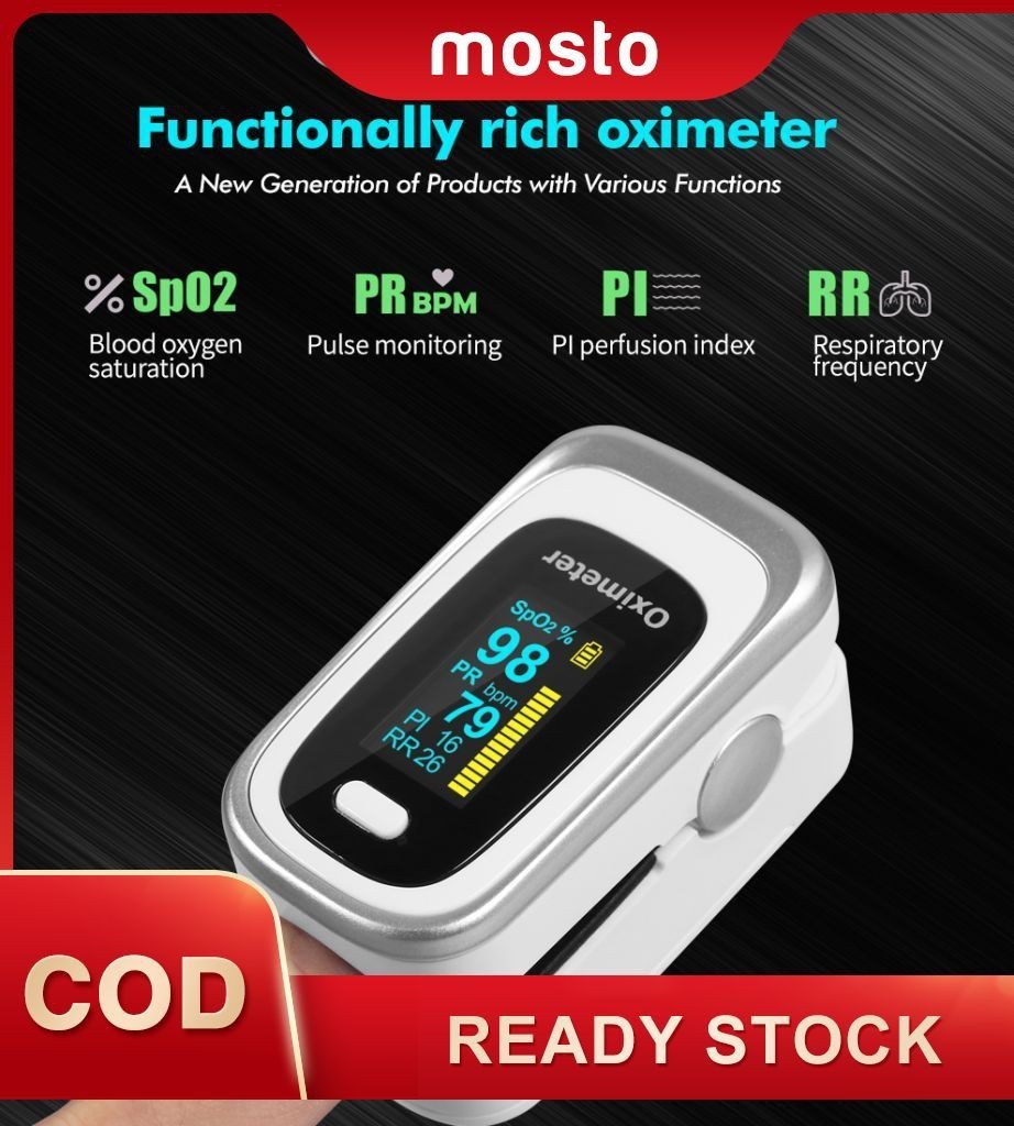 'COD Finger Pulse Fingertip Oled Oximeter SPO2 PR PI RR Blood Oxygen ...