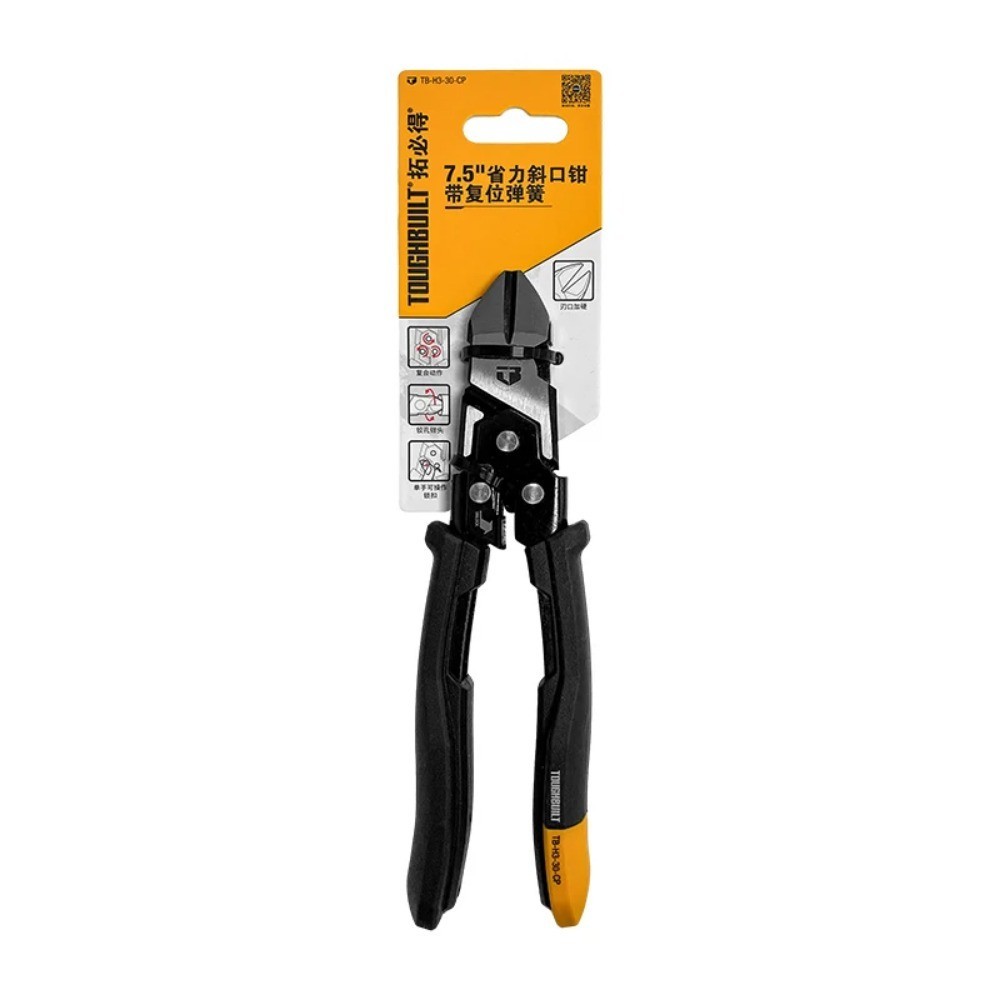TOUGHBUILT TB-H3-30-CP 7-inch Labor-saving Diagonal Jaw Pliers with ...