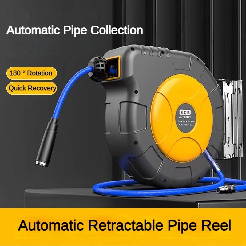 Automatic Retractable Hose Pipe Reel Wall Mounted Pipe Storage Device ...