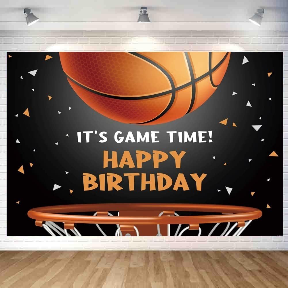 5*3ft Basketball Happy Birthday Backdrop Decorations Sport Theme ...