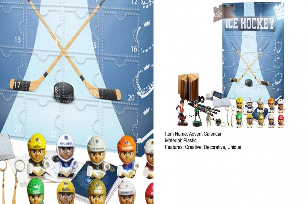 Exquisite Christmas Decor Rotating Advent Calendar 2024 Hockey Advent ...